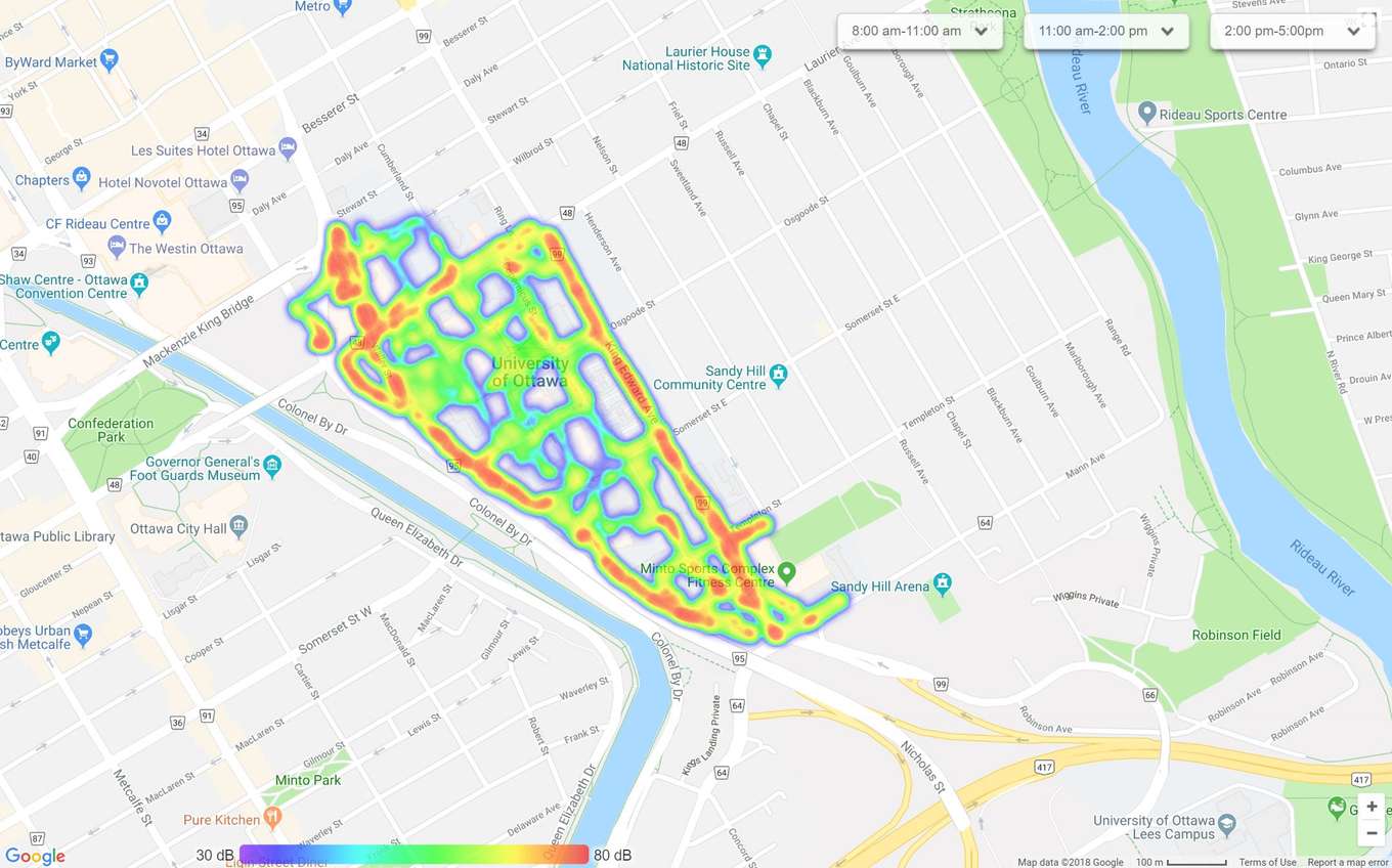 uOttawa Noise Map - jeremymoreau